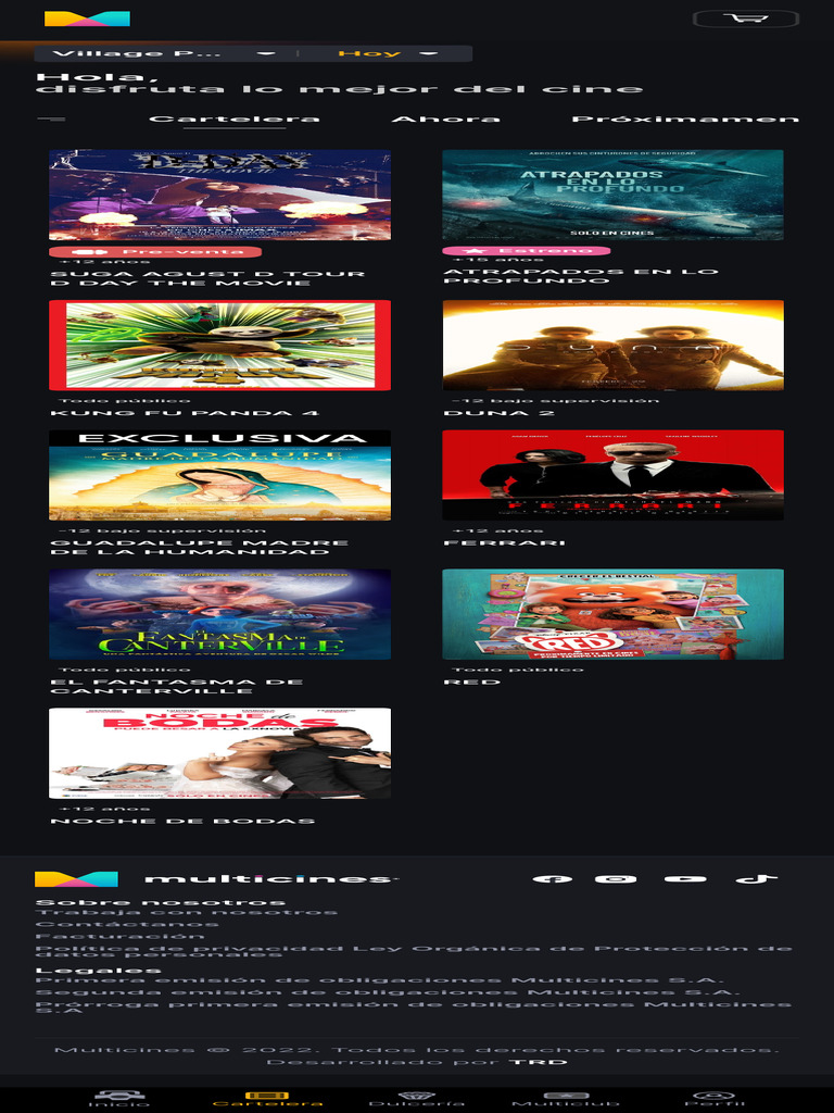 Cartelera Multicines 2 | PDF