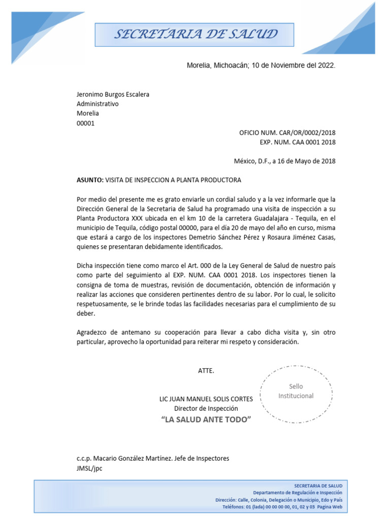 Oficio Primer Intento | PDF