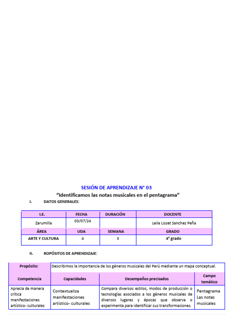 unidad 4 - 4° sec - SESION 3 | PDF