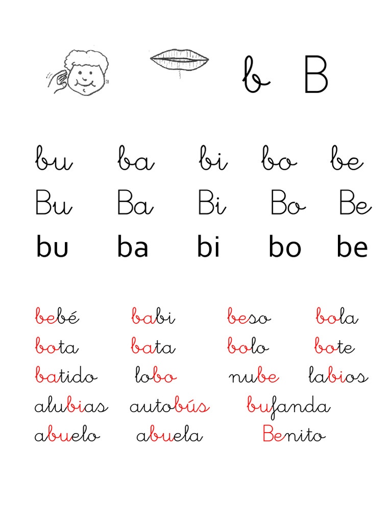 Ficha Letra B | PDF