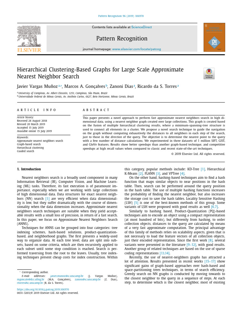Hierarchical Clustering-Based Graphs For Large Scale Approximate ... Hierarchical Clustering-Based Graphs For Large Scale Approximate ...