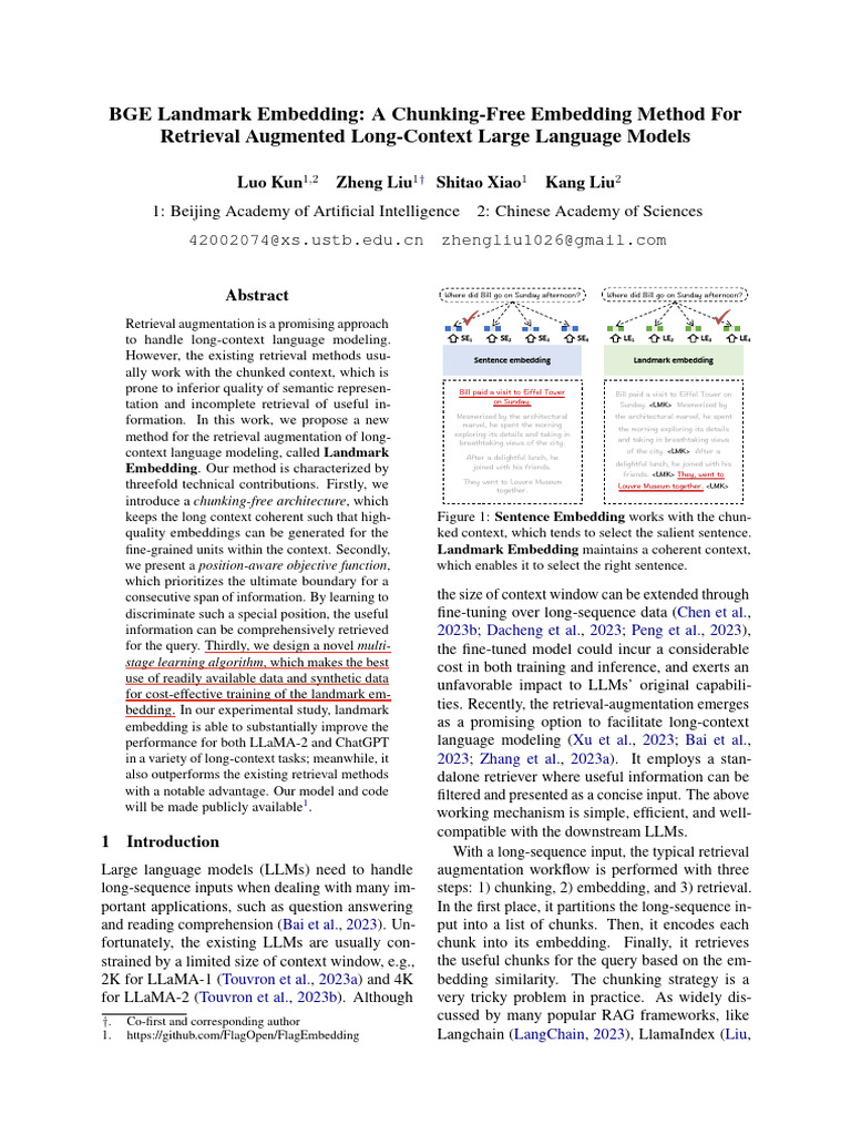 Landmark Embedding - A Chunking-Free Embedding Method For Retrieval ...