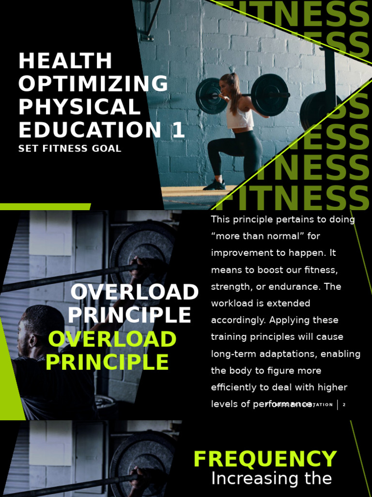 Health Optimizing Physical Education 1: Set Fitness Goal | PDF
