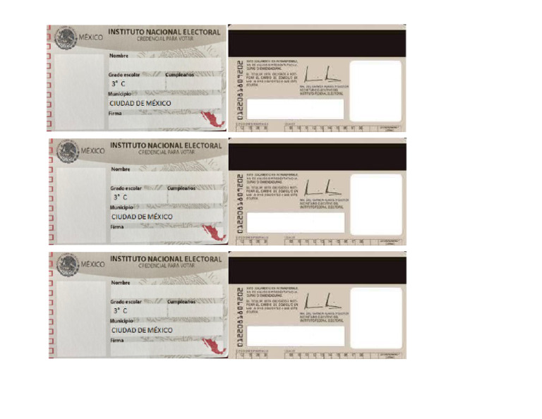 Credencial De Elector Para Niños Pdf