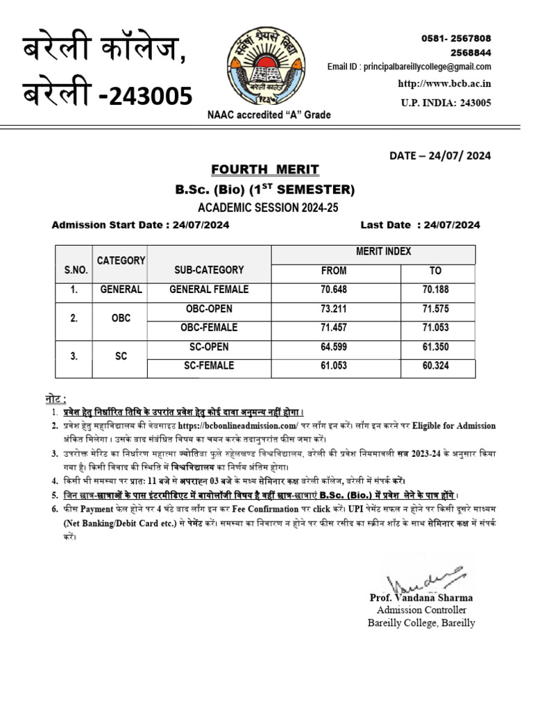 4RT CUTOFF BSC BIO 24072024-1 | PDF