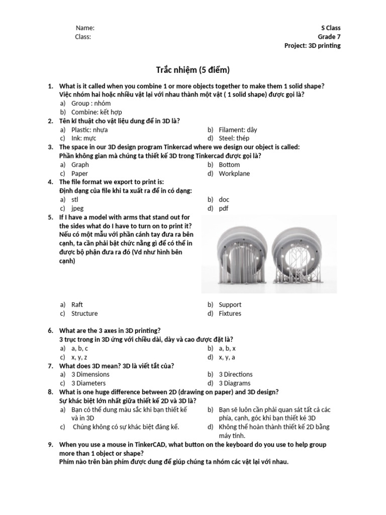 3D Printing-Test - STEAMK7 | PDF