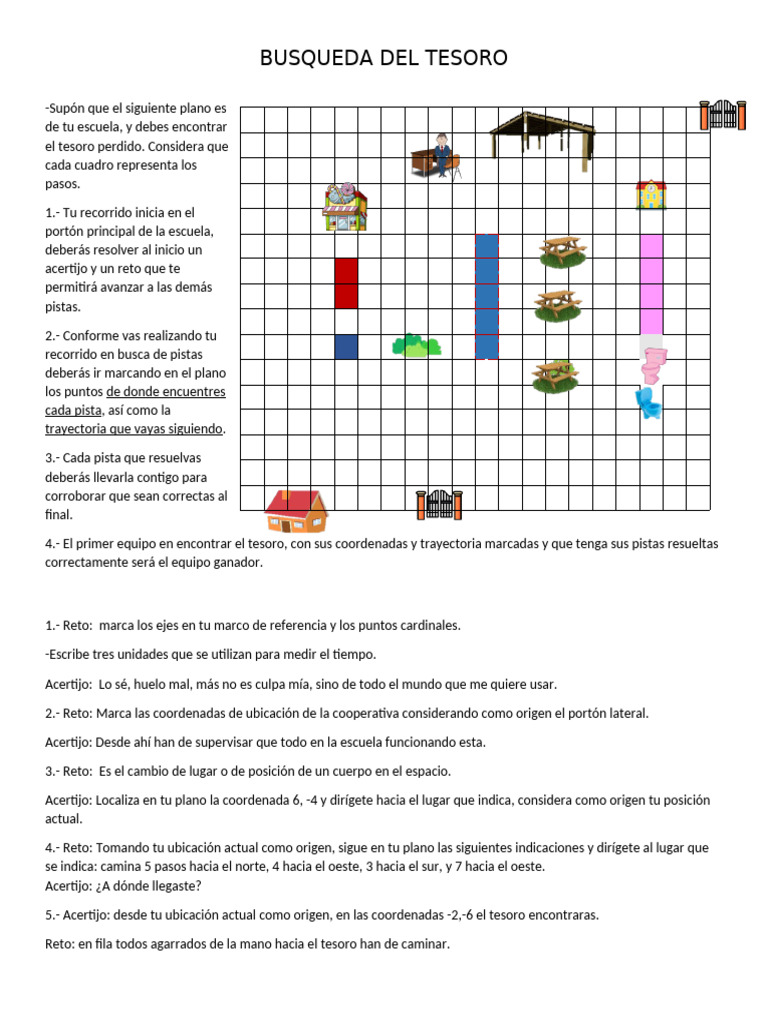 PRACTICA. BUSQUEDA DEL TESORO | PDF