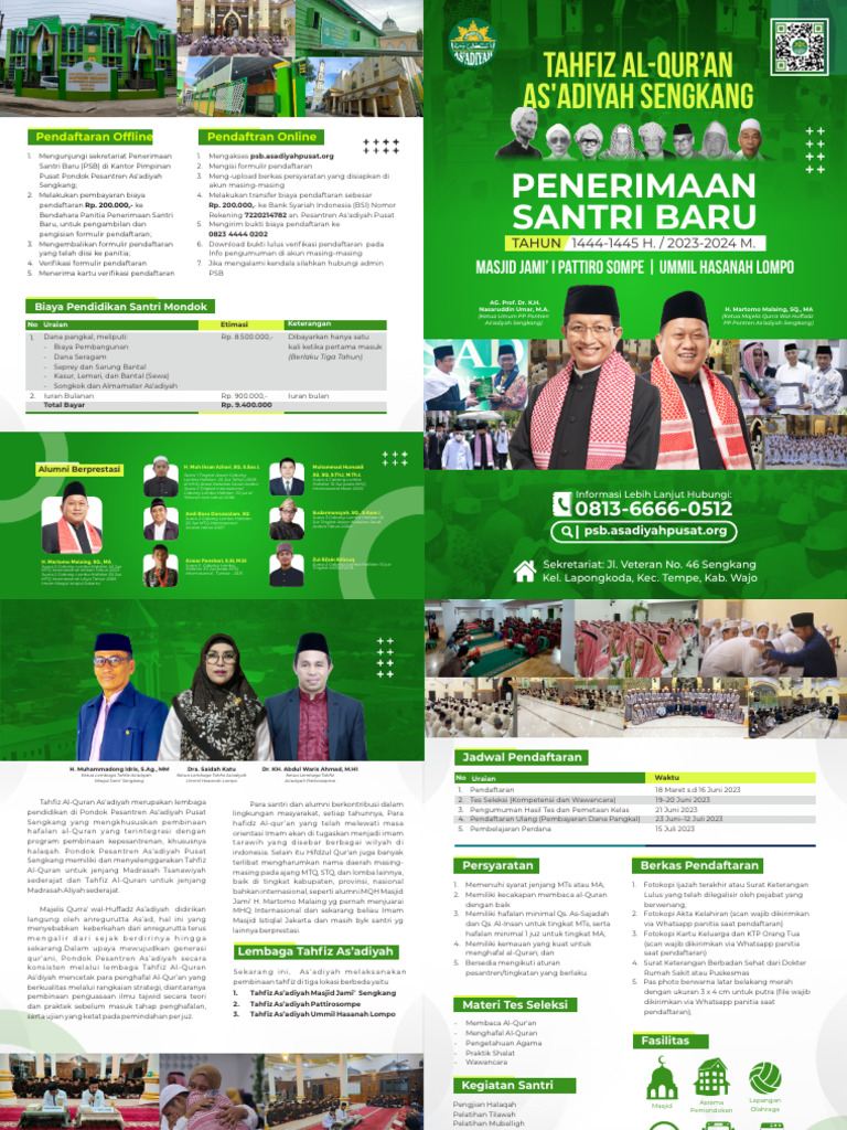 Brosur PSB Tahfiz Asadiyah 2023 | PDF