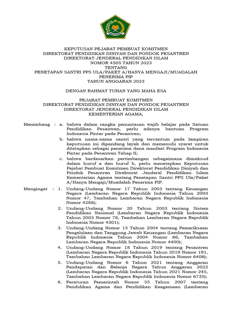 2b Sk Pip 2023 Wustha Hm 2 Tahap 2 | PDF