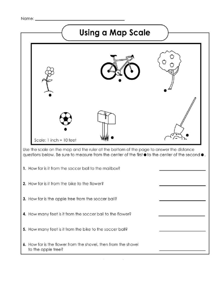 Map Scale Practice | PDF