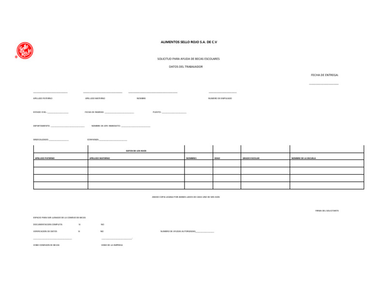Solicitud Ayuda Escolar | PDF