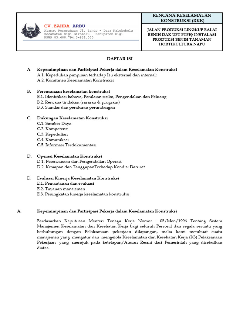 PQ RKK Jalan Napu | PDF