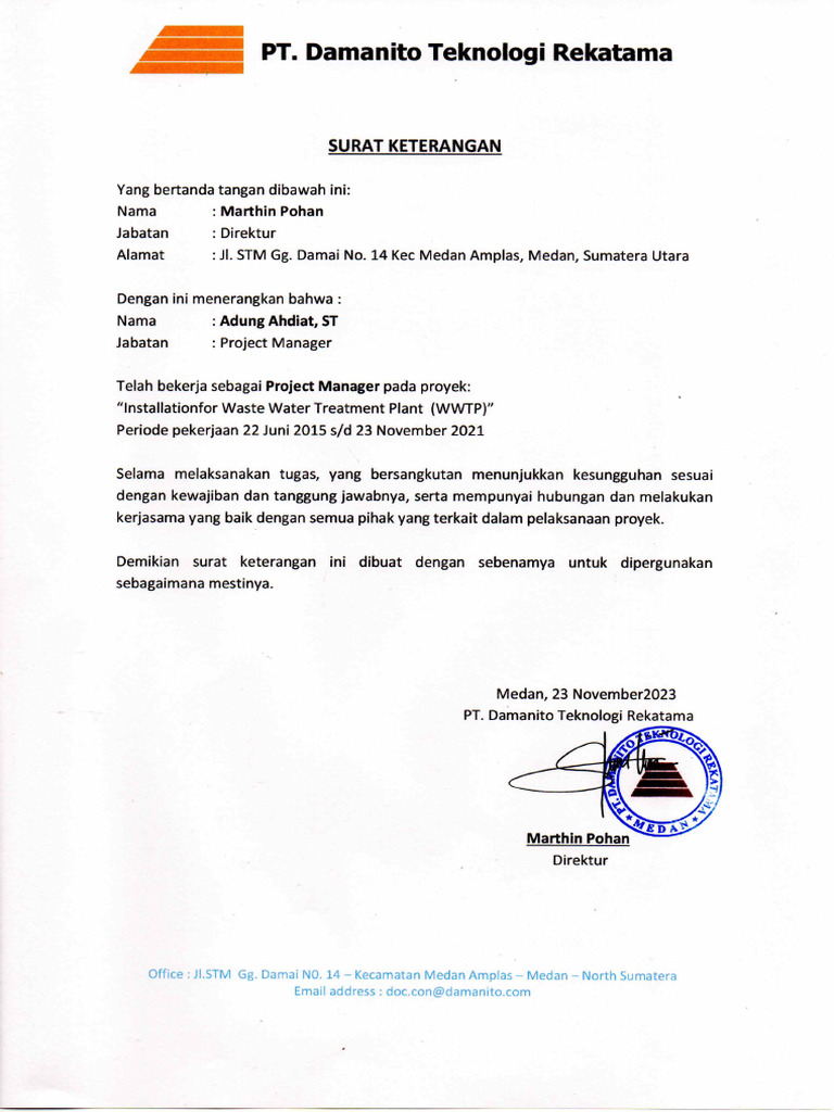 2021 PT - Damanito Teknologi Rekatama | PDF