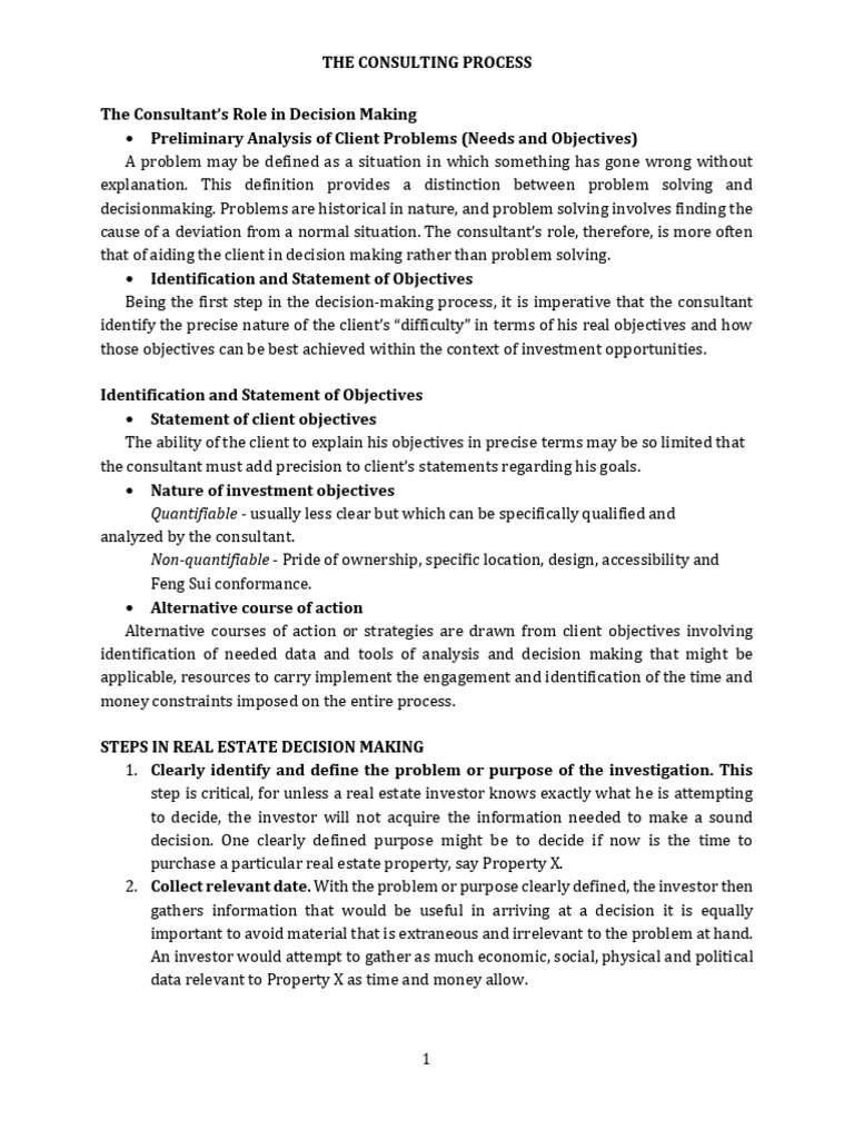 The Consulting Process | PDF