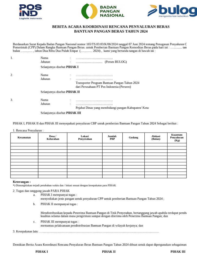 Format Dokumen CBP 2024 | PDF