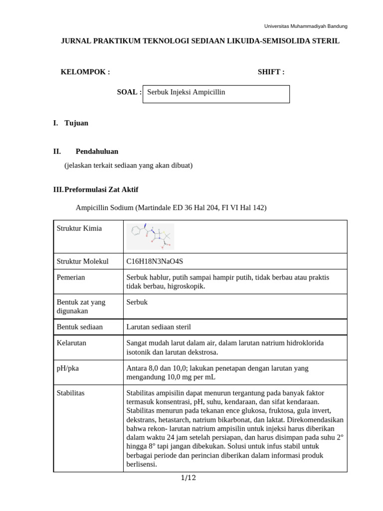 Jurnal Injeksi Ampicillin-2 | PDF