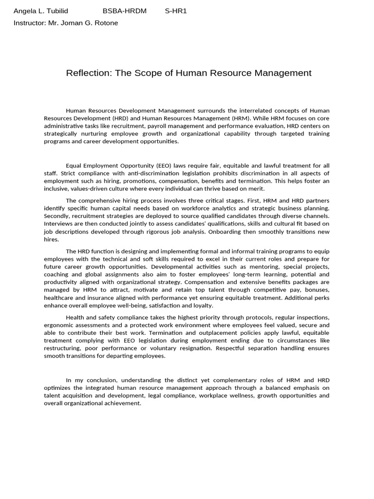 Reflection | PDF