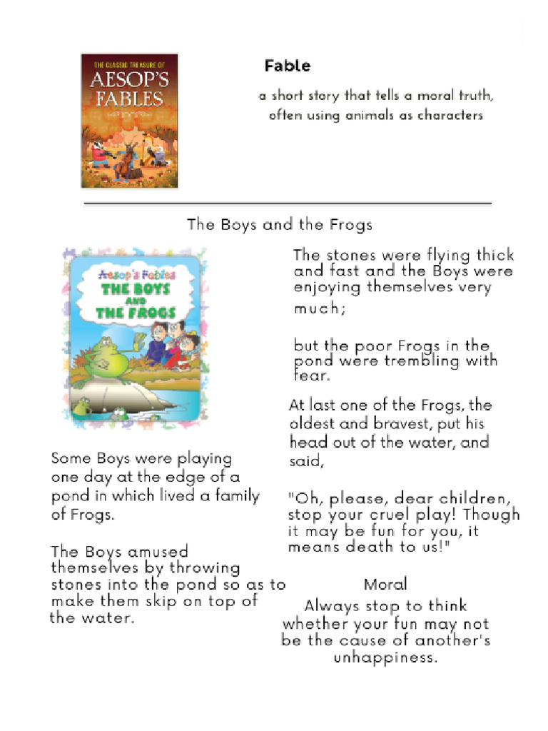 The Boys and The Frogs | PDF