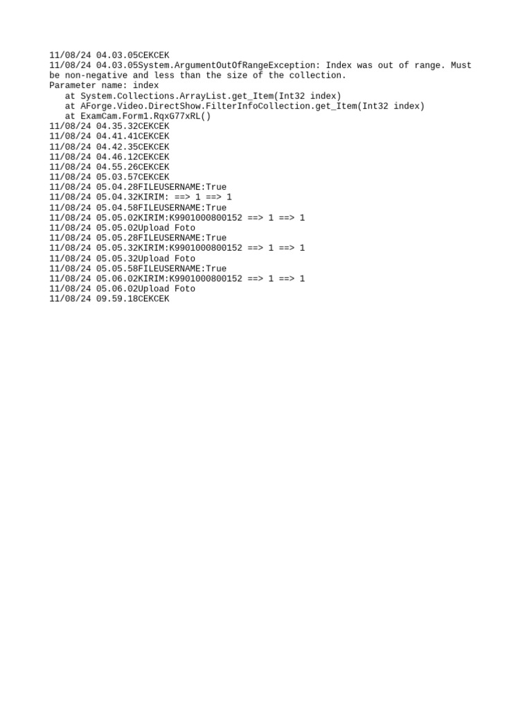 Camera Log | PDF