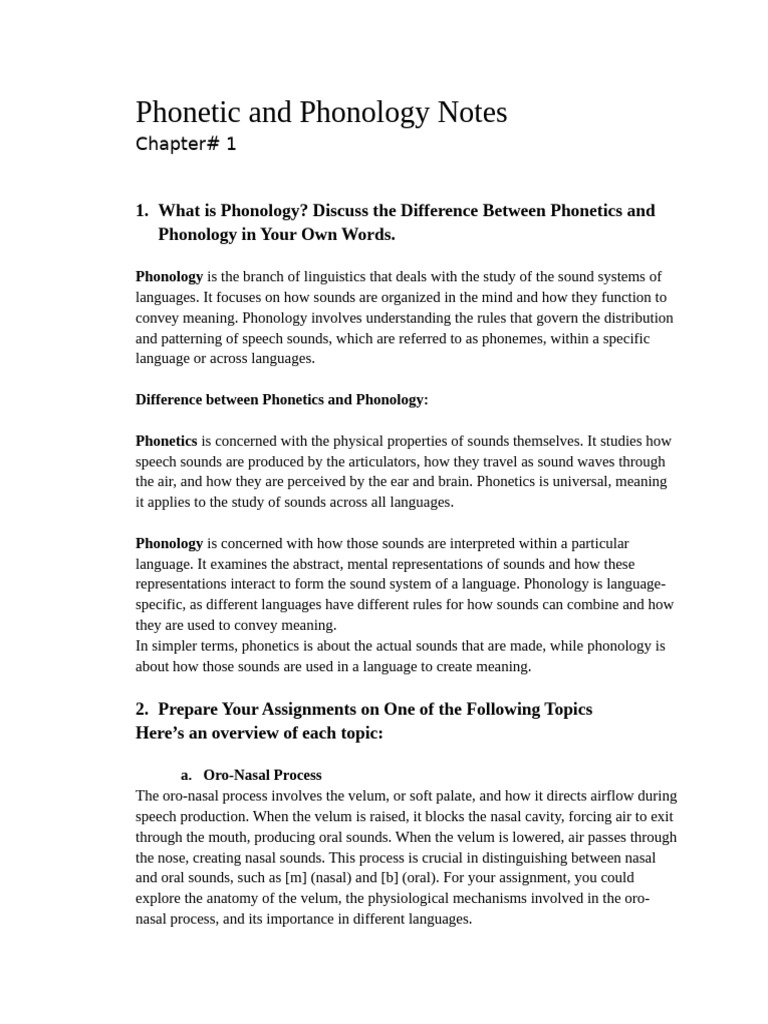 Phonolog Notes | PDF | Phonetics | Foreign Language Studies