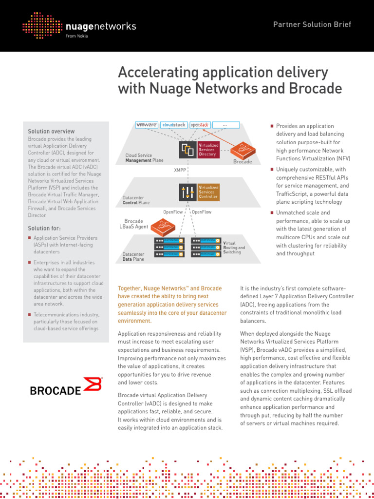 Accelerating Application Delivery With Nuage Networks and Brocade | PDF