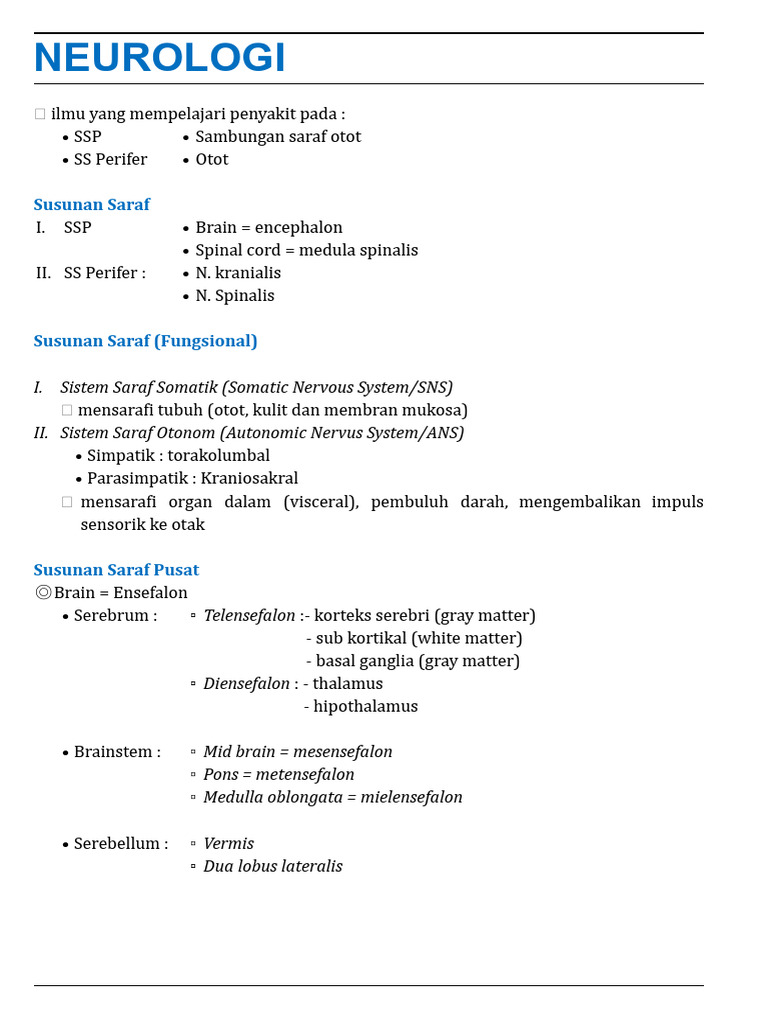 Neurologi 101. | PDF