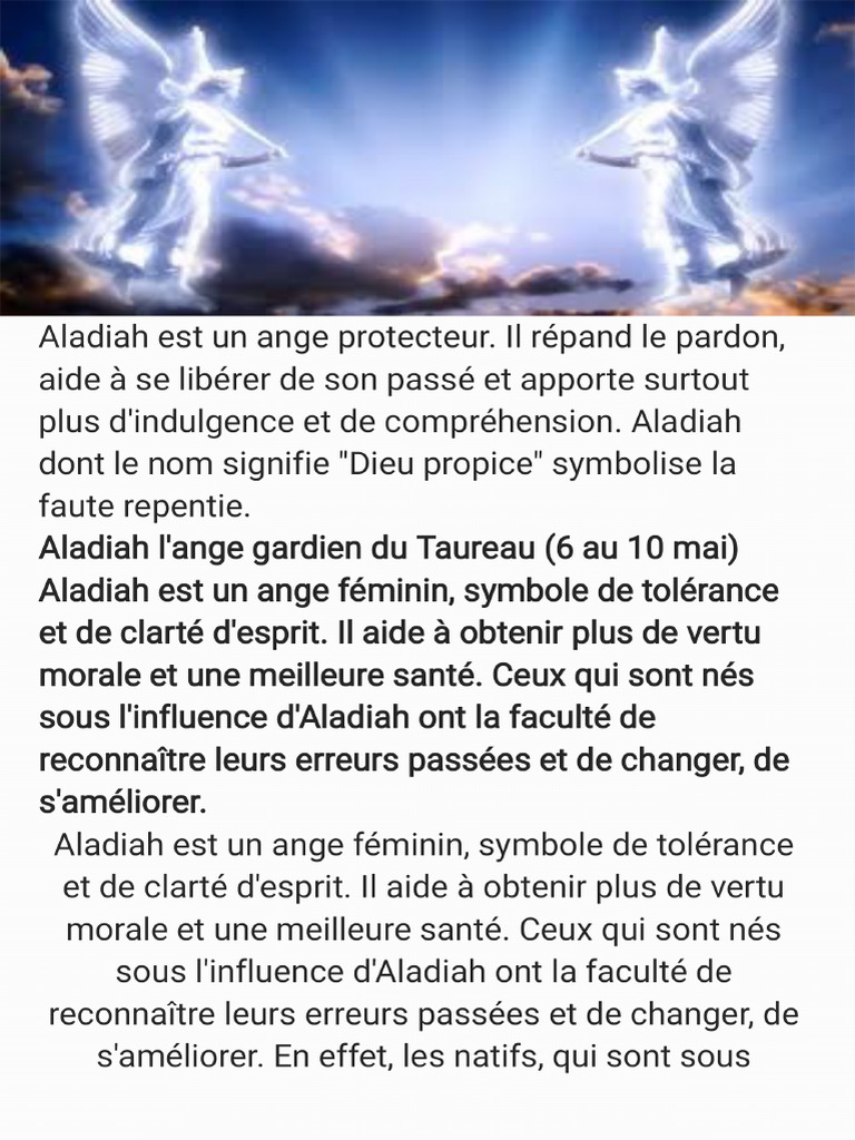 Ange Gardien Aladiah | PDF