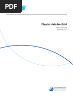 Physics Data Booklet (First Assessment 2025) | PDF | Electronvolt | Area