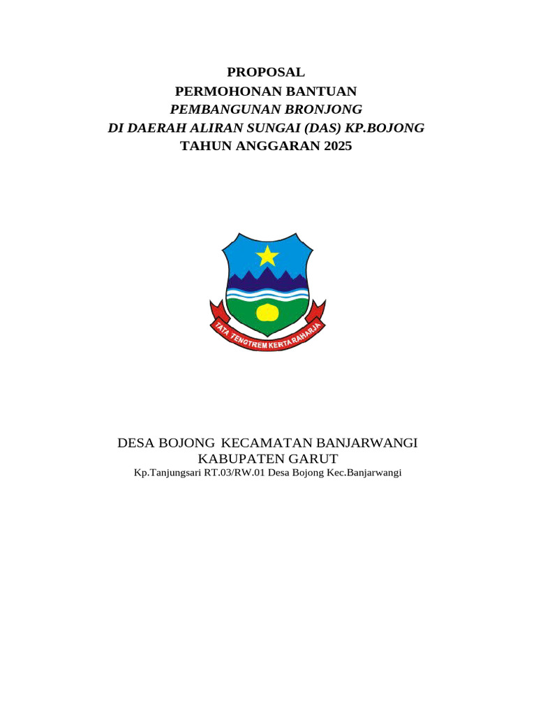 Proposal Das Bojong | PDF