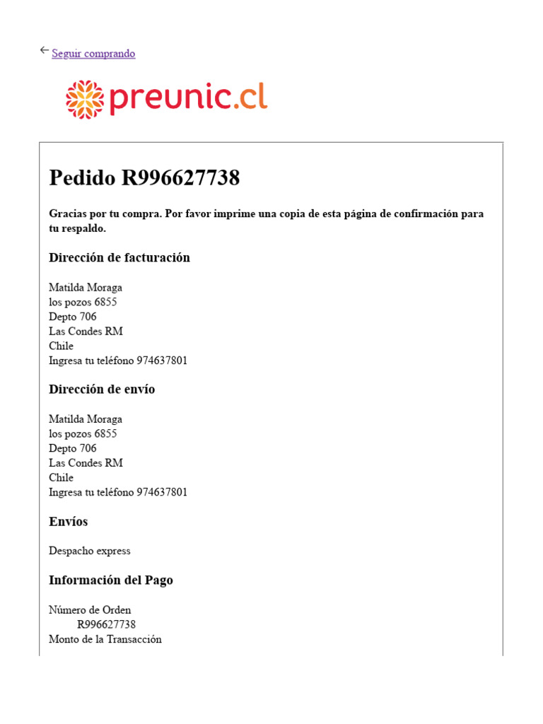 Pedido | PDF
