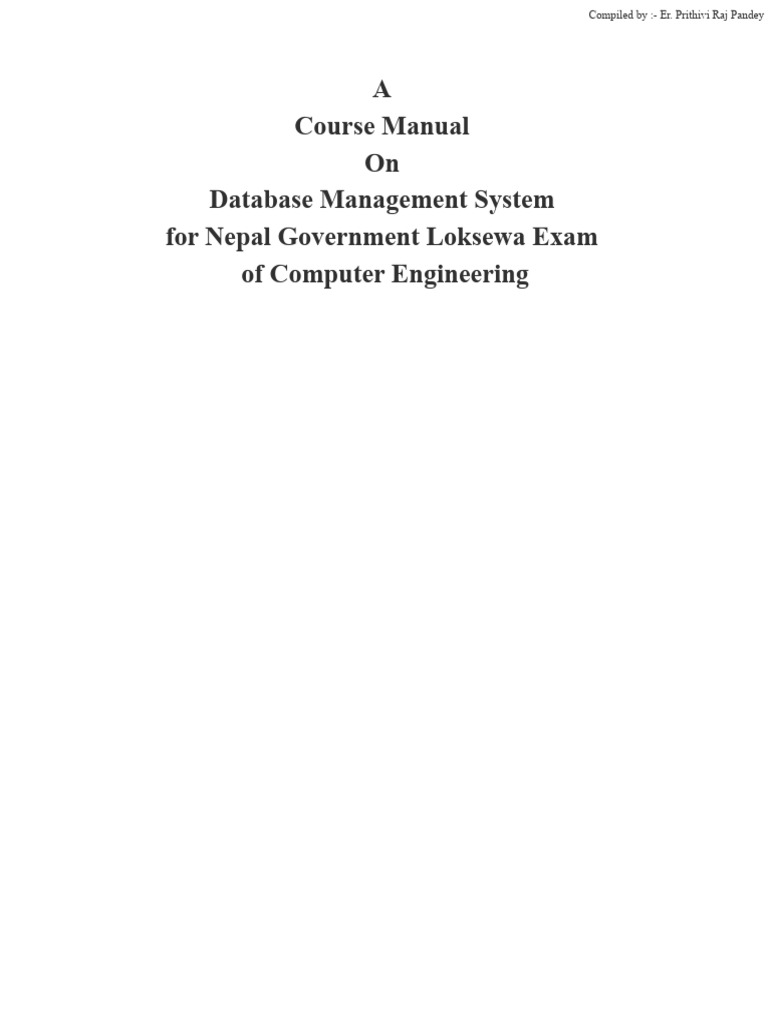 DBMS Notes | PDF