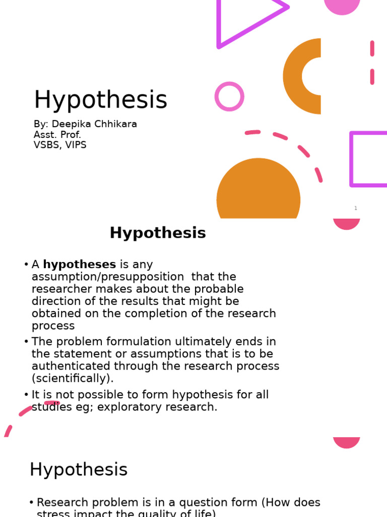 Hypothesis | PDF