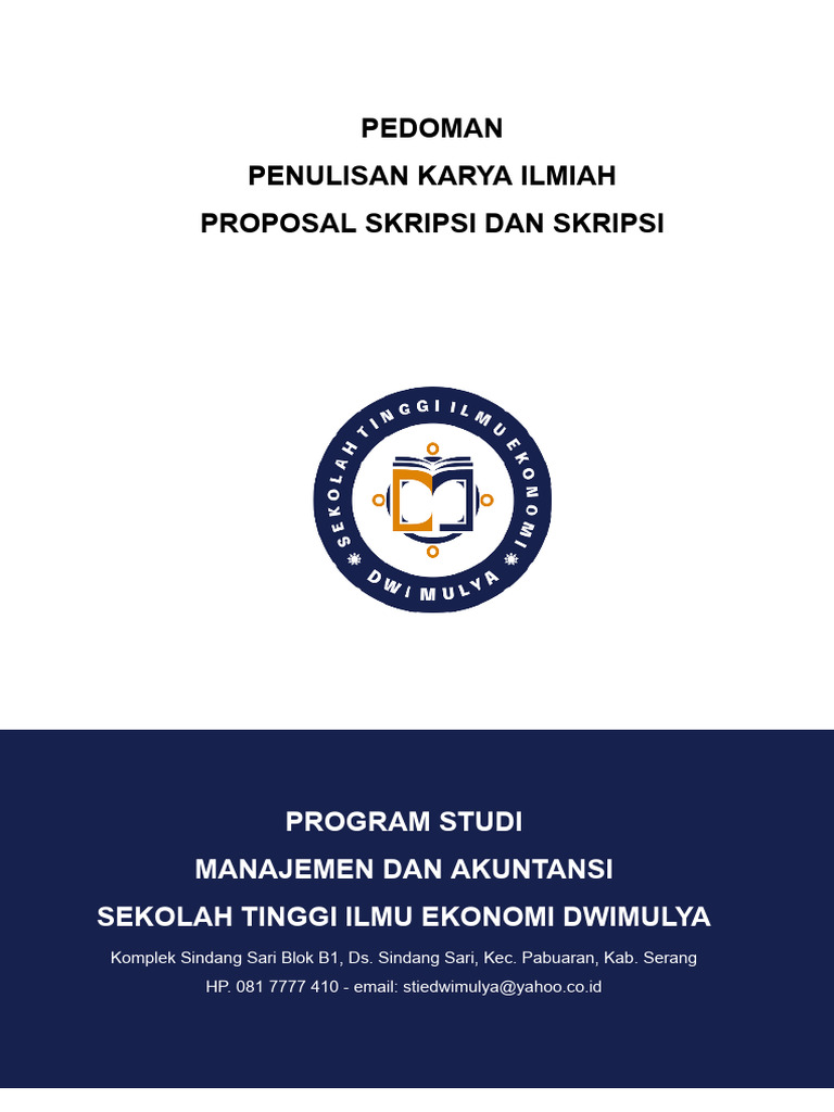 Pedoman Proposal Dan Skripsi TA. 2023-2024 | PDF