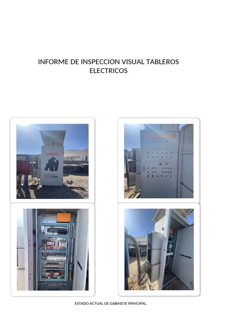 Inf Estado de Tableros Electricos | PDF