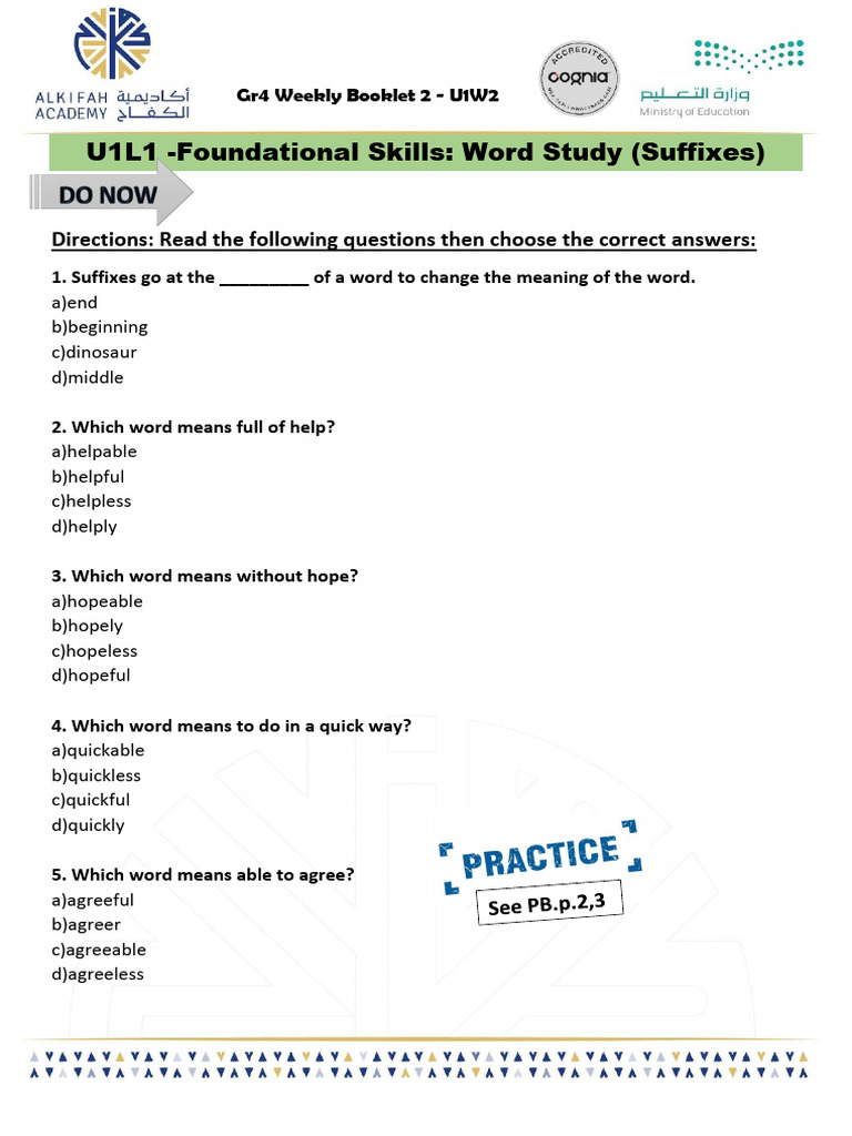 Gr4 T1 W2 BOOKLET 2 | PDF | Subject (Grammar) | Career & Growth