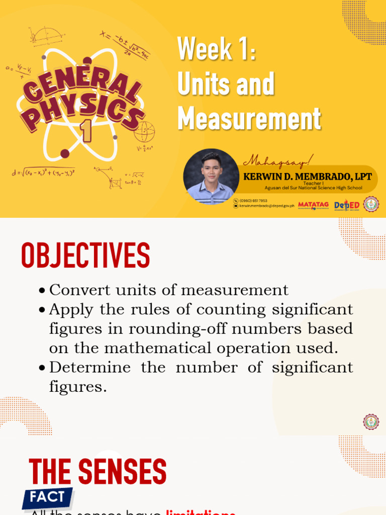 Week 1. Units and Measurement | PDF