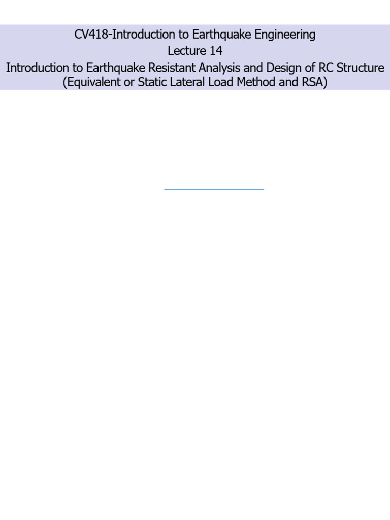 14-Eqvailent Lateral Load Procedure | PDF