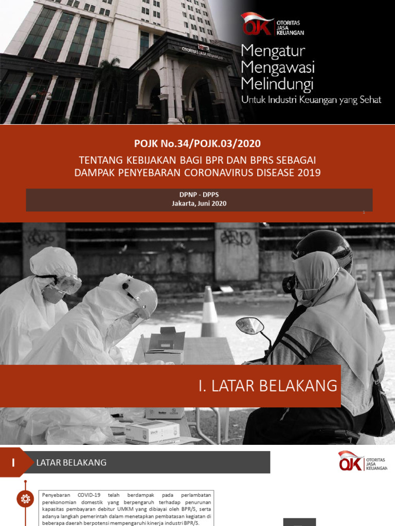 Sosialisasi BPR - POJK 34 Tahun 2020 | PDF