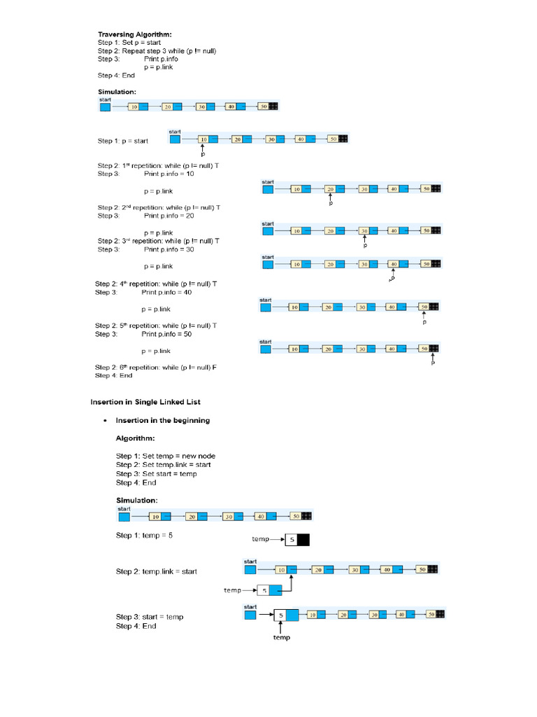 Traverse Insertion Deletion Simulation | PDF