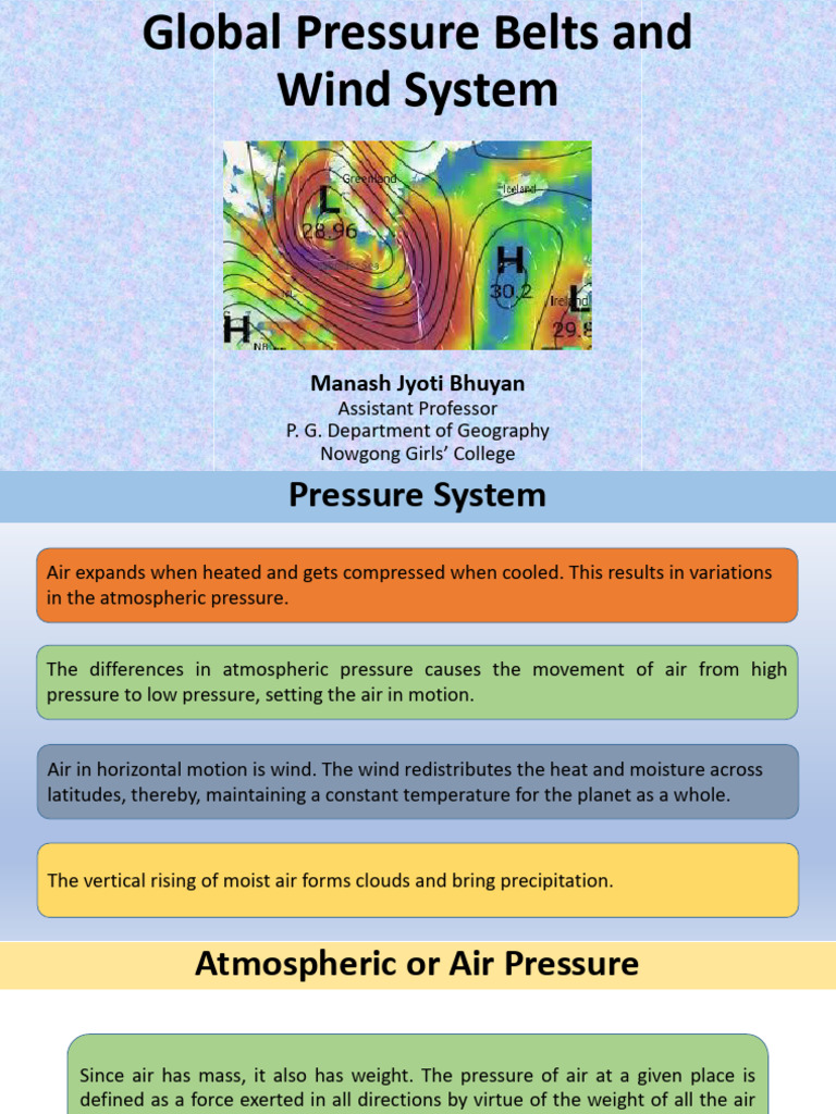 Global Pressure Belts and Wind System | PDF
