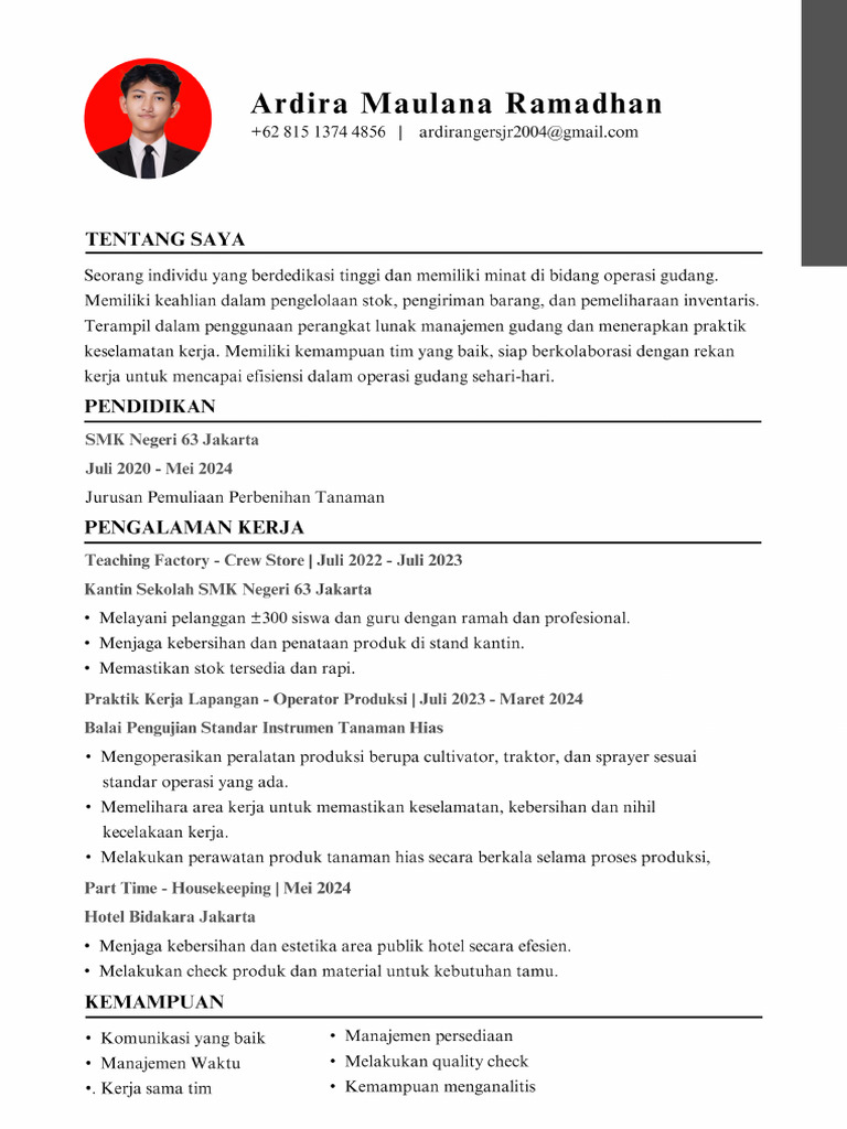 Daftar Riwayat Hidup CV | PDF