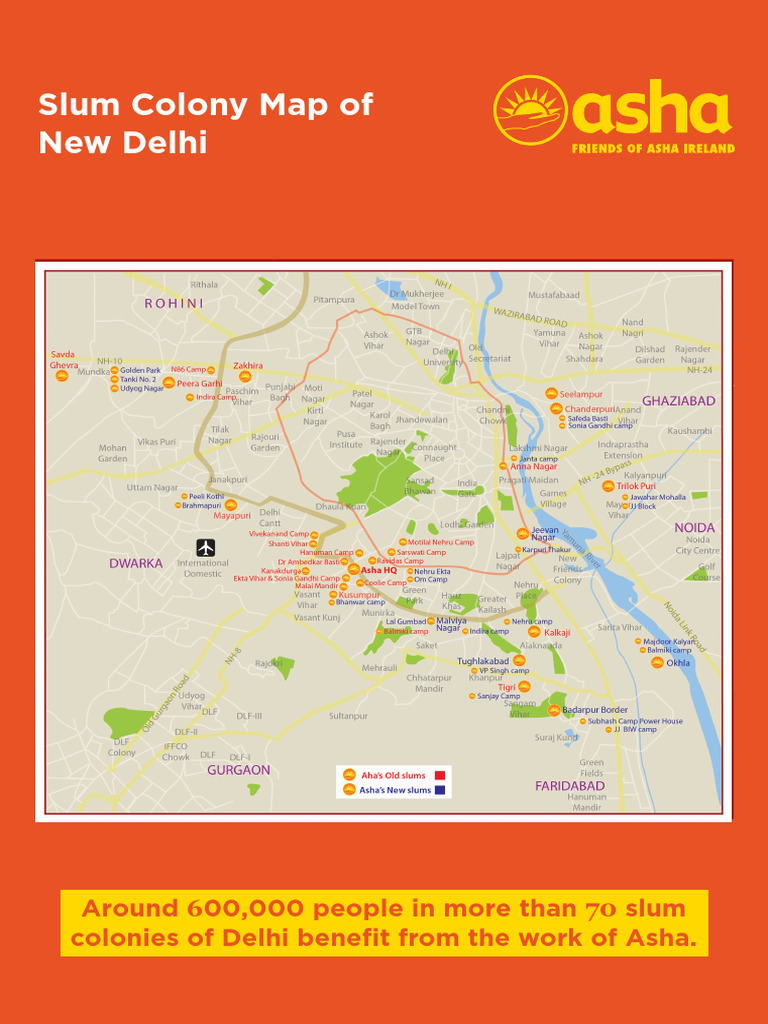 Slum Colony Map of New Delhi | PDF | Delhi