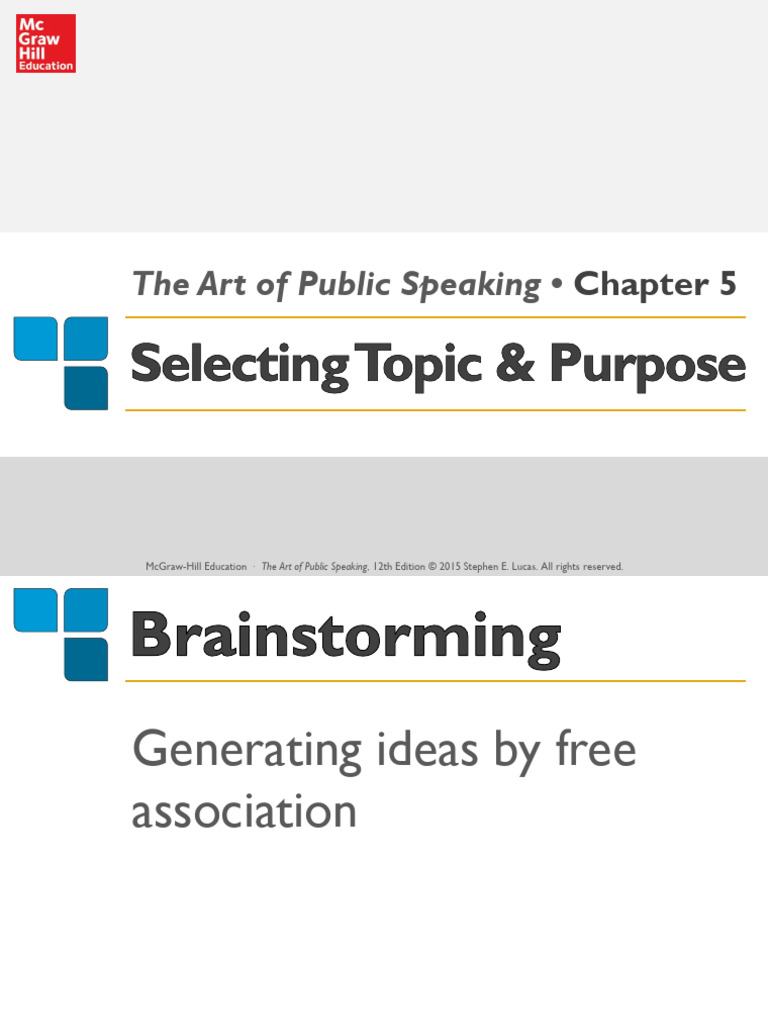 Stephen E Lucas The Art Of Public Speaking Chapter 5 Summary Pdf