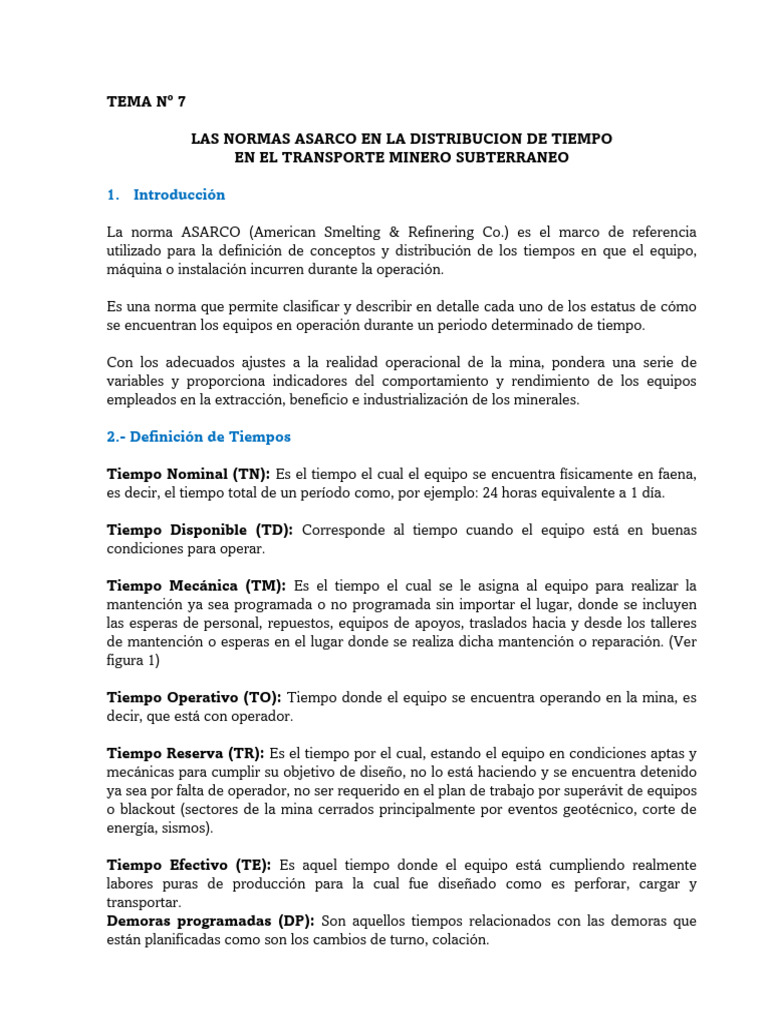 Tema 7 Normas Asarco | PDF