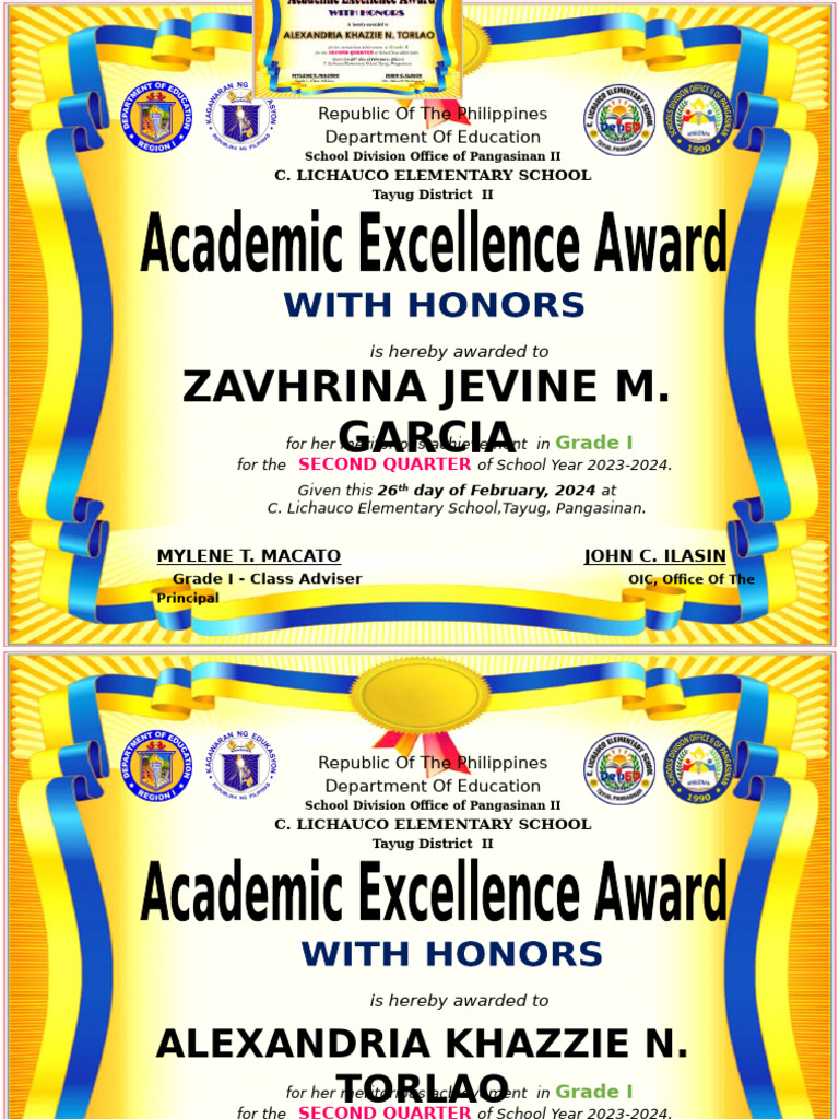 GRADE 1 Performance Award23 EOSY | PDF