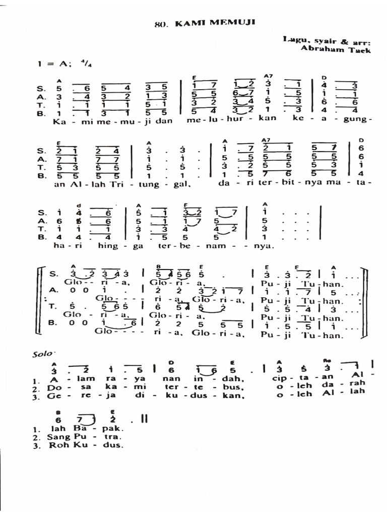 Kami Memuji Dan Meluhurkan | PDF