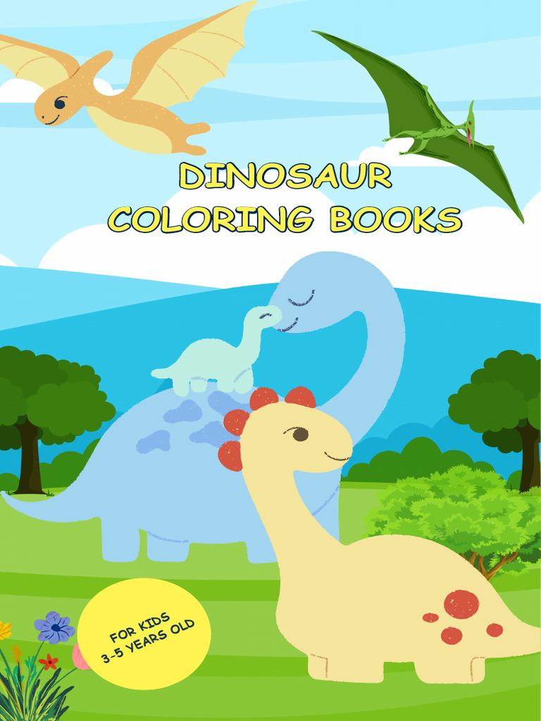 Dinosaur Coloring Books For Kids | PDF | Art | Poetry