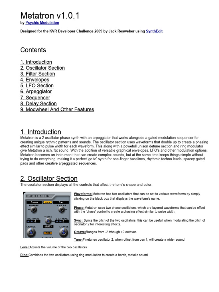 Metatron Manual | PDF