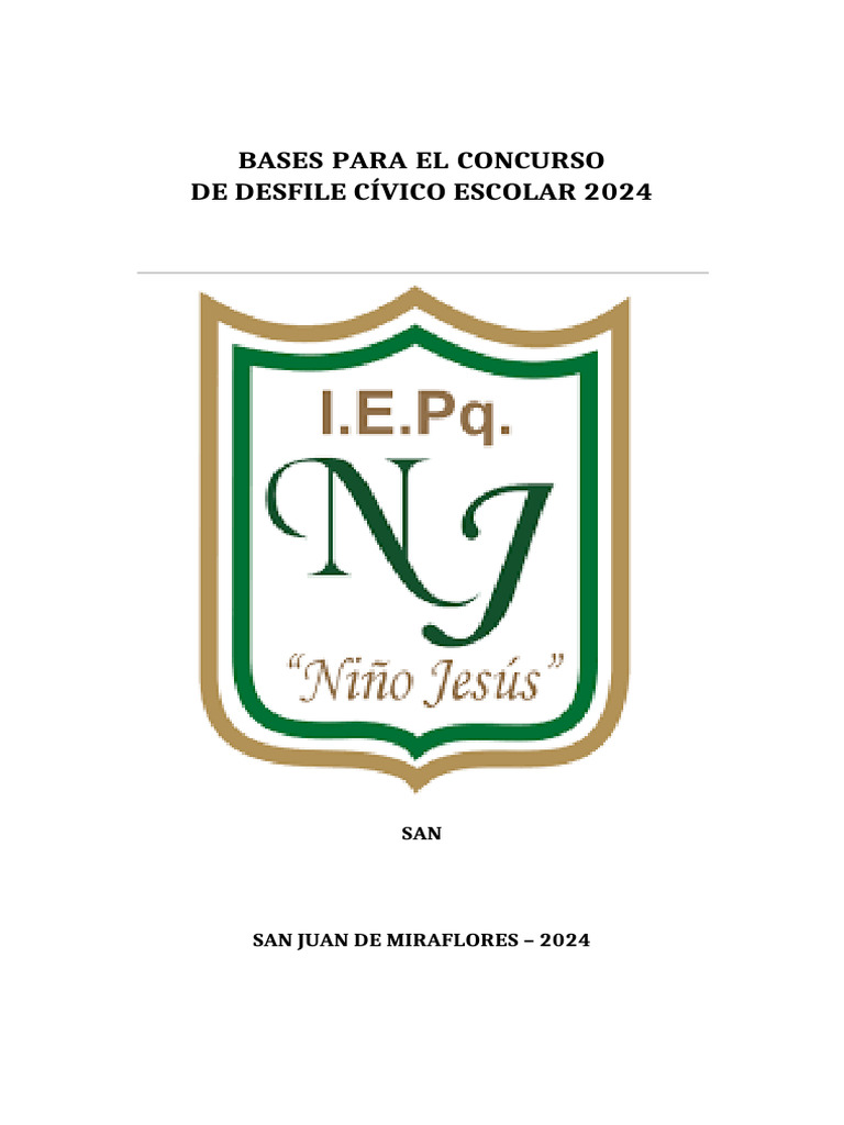 Bases Desfile Civico Escolar 2024 Pdf