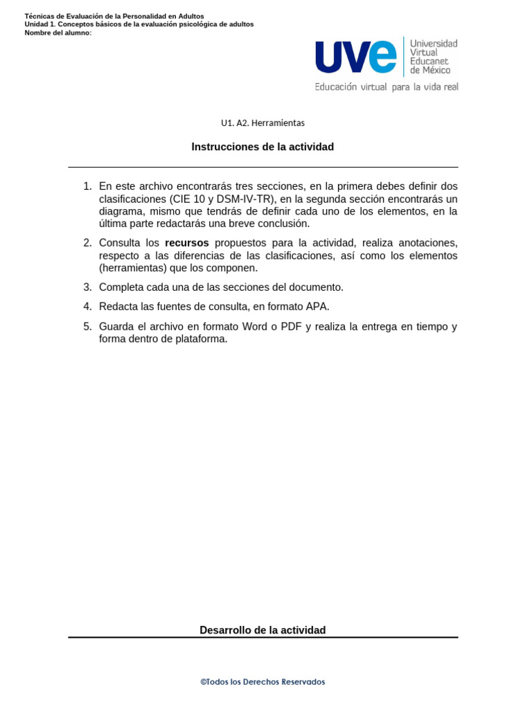 U1 A2 Herramientas | PDF